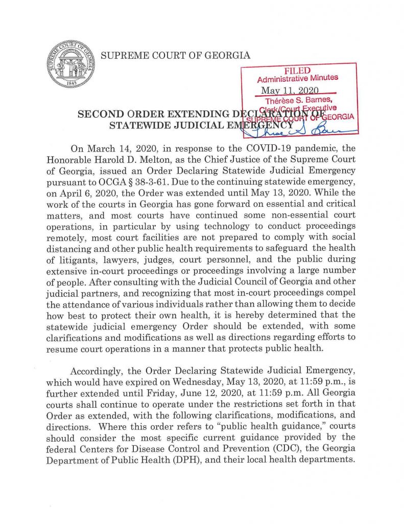 May 2020 - The Georgia Courts Journal